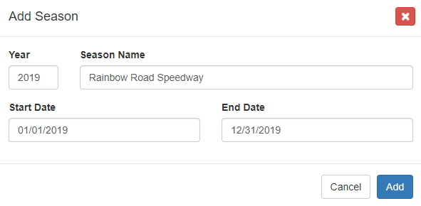 Creating a New Season in Season Management – MyRacePass Support