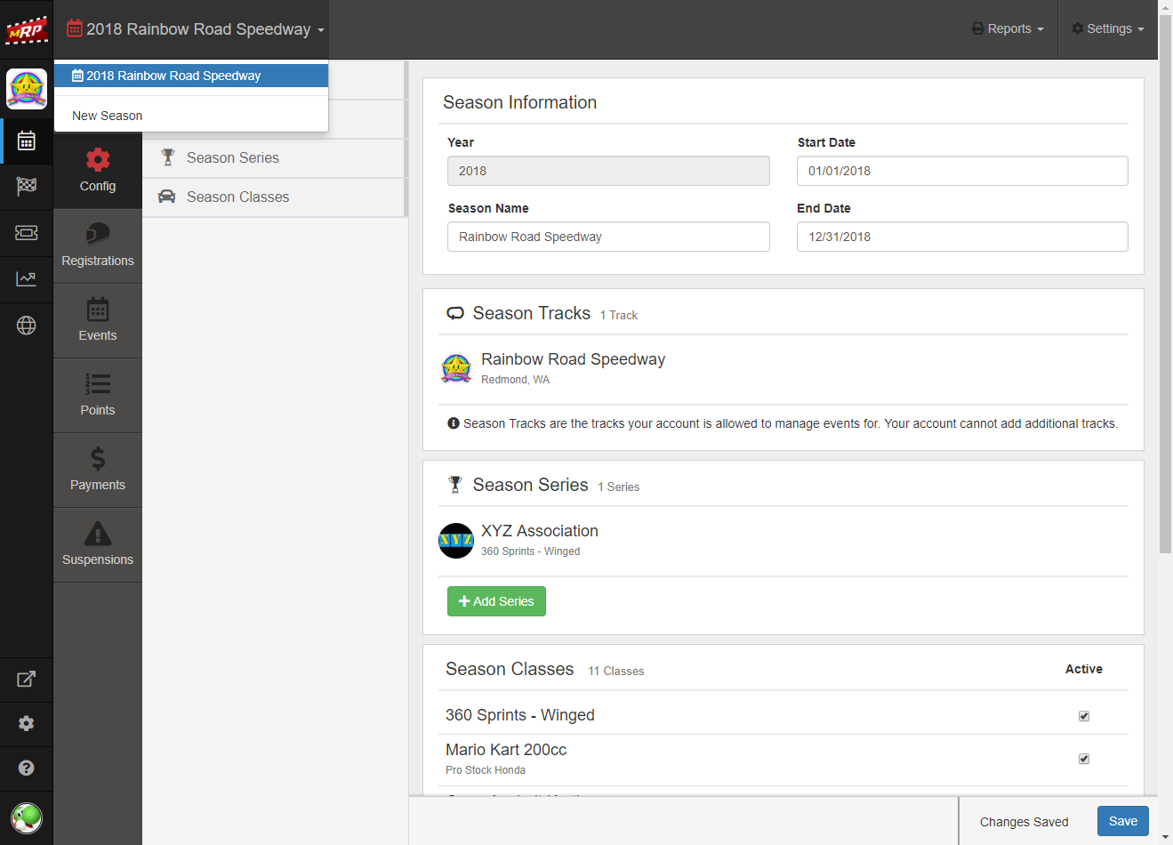 Creating a New Season in Season Management – MyRacePass Support