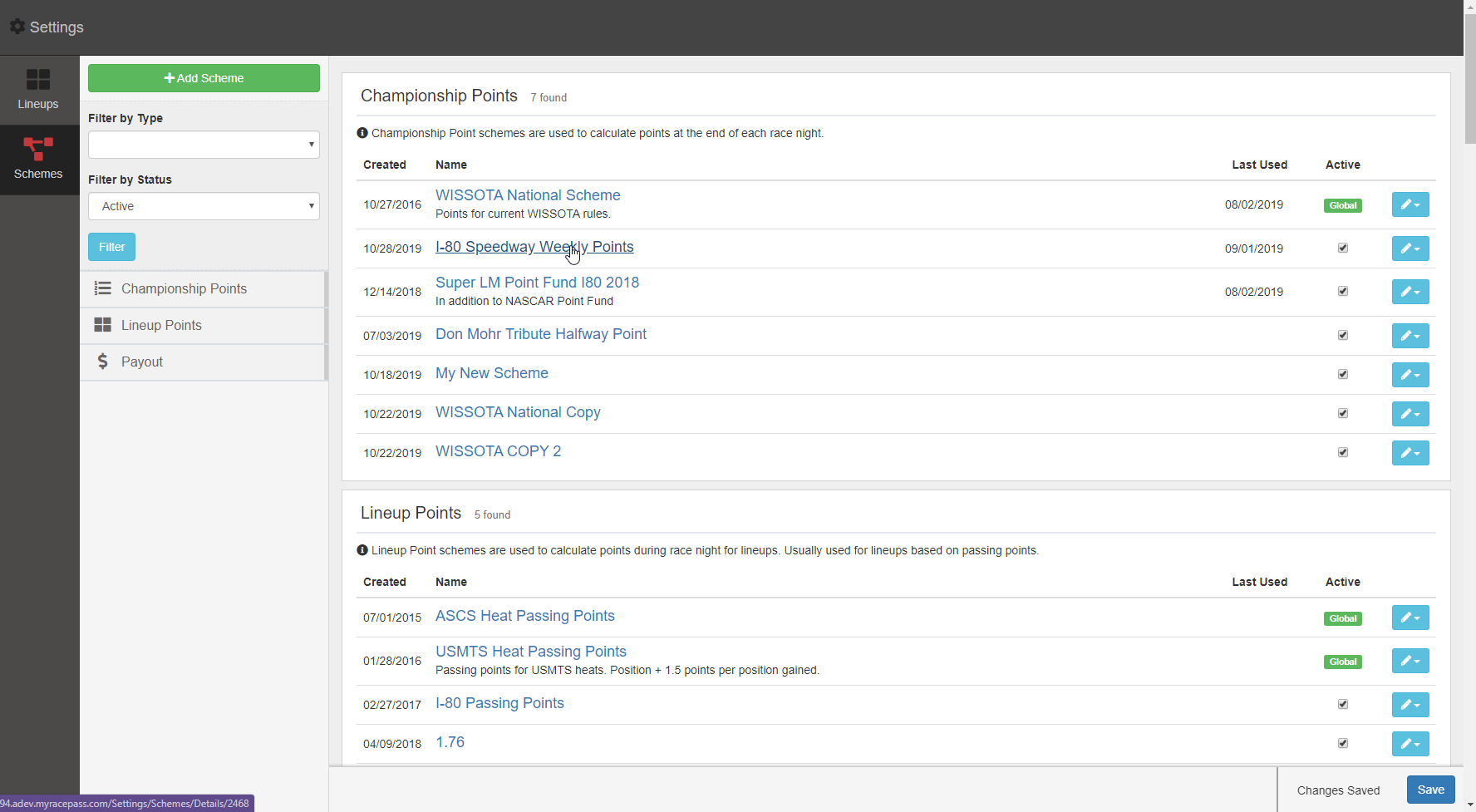 Scheme Management Overview – MyRacePass Support