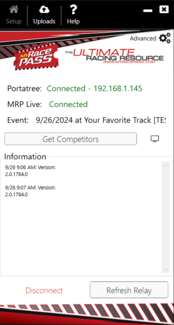 Connecting MRP Live for Drag to PortaTree – MyRacePass Support